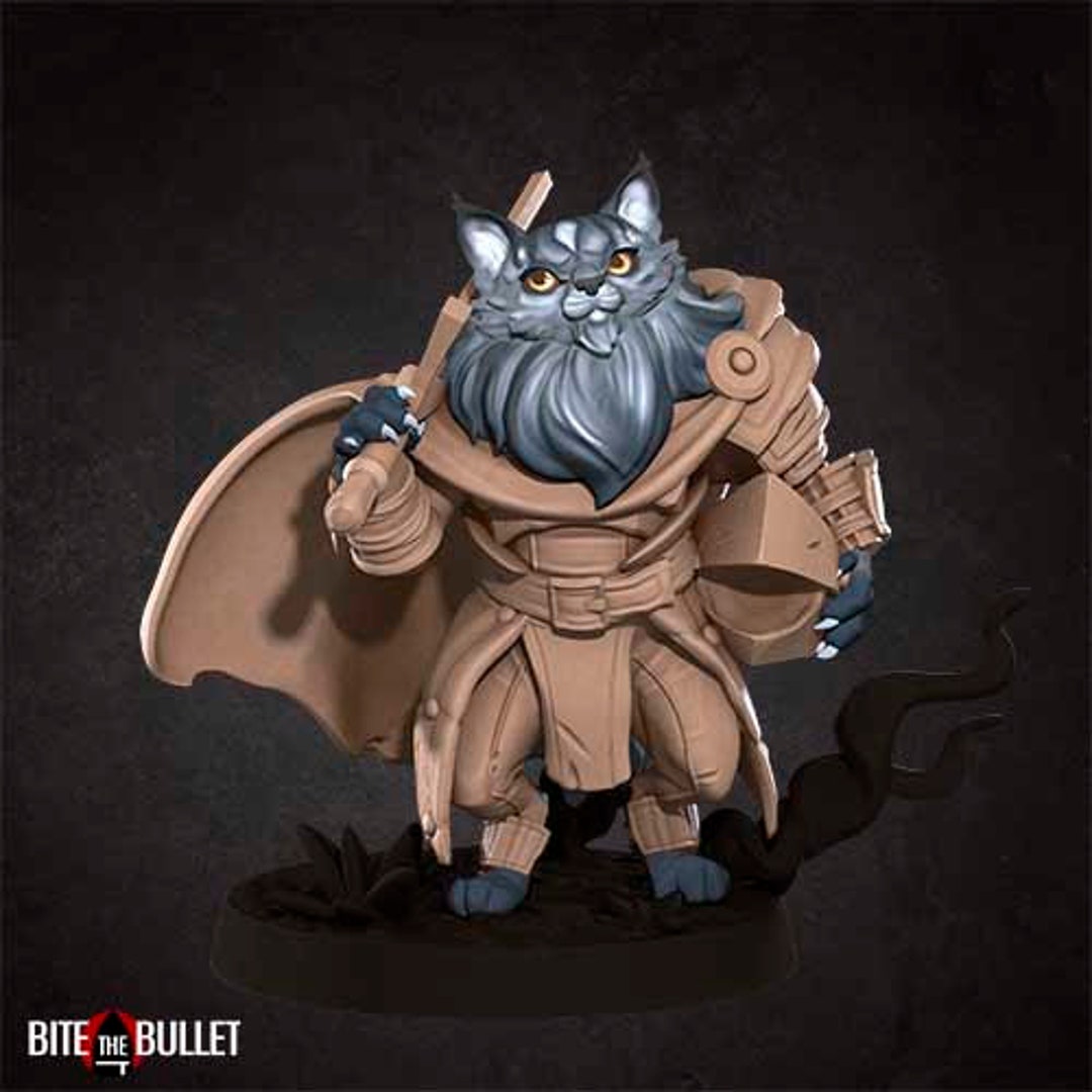 Cat Warrior Miniature- Tabaxis- Bite the Bullet - D&D 5e - Dungeons and ...