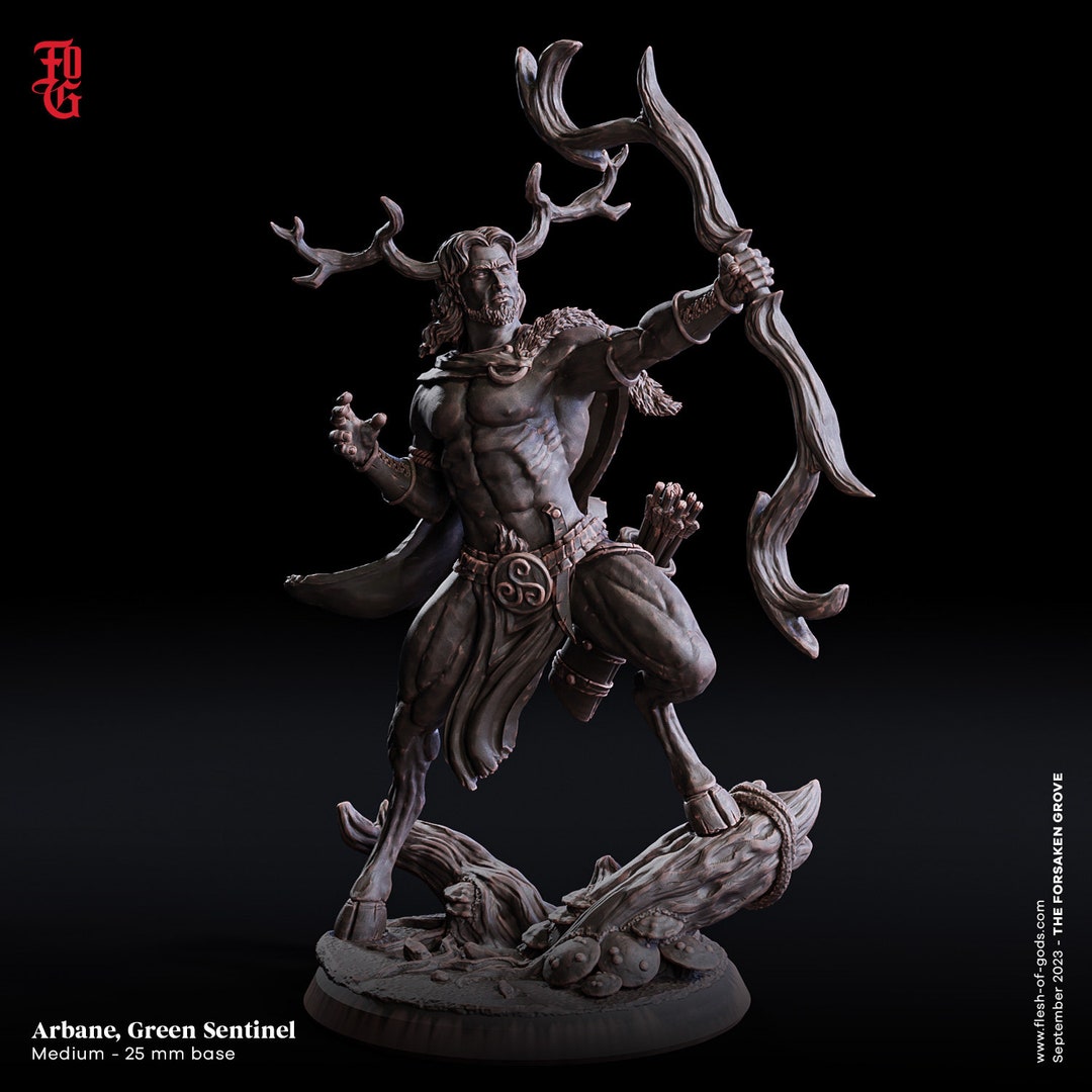 Arbane, Green Sentinel (satyr Miniature)- the Forsaken Grove- Flesh of ...