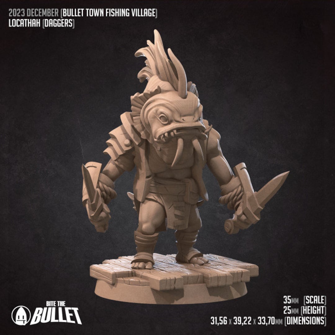 Locathah Bandits Miniatures 3 Versions Fishing Village Bite the Bullet ...