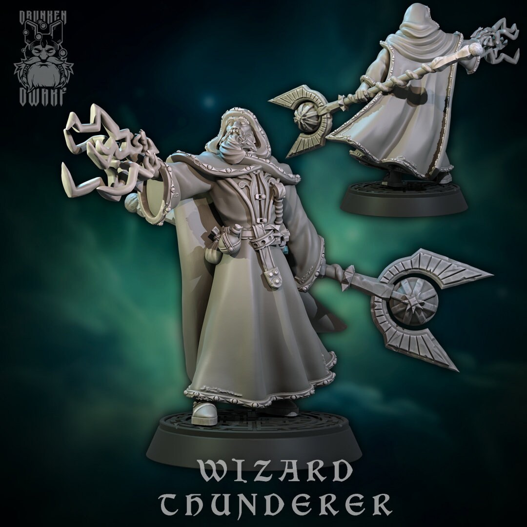 Wizard Thunderer- Wizards- Drunken Dwarf - D&D 5e - Dungeons and Dragons - Fantasy RPG Tabletop ...