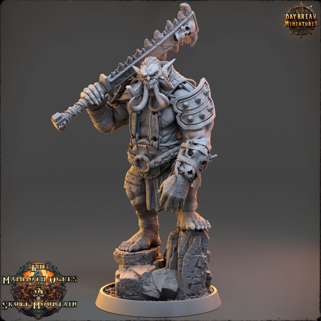 Lieutenant Mitrog- Ogre Miniature- the Mammoth Ogres of Skull Mountain ...