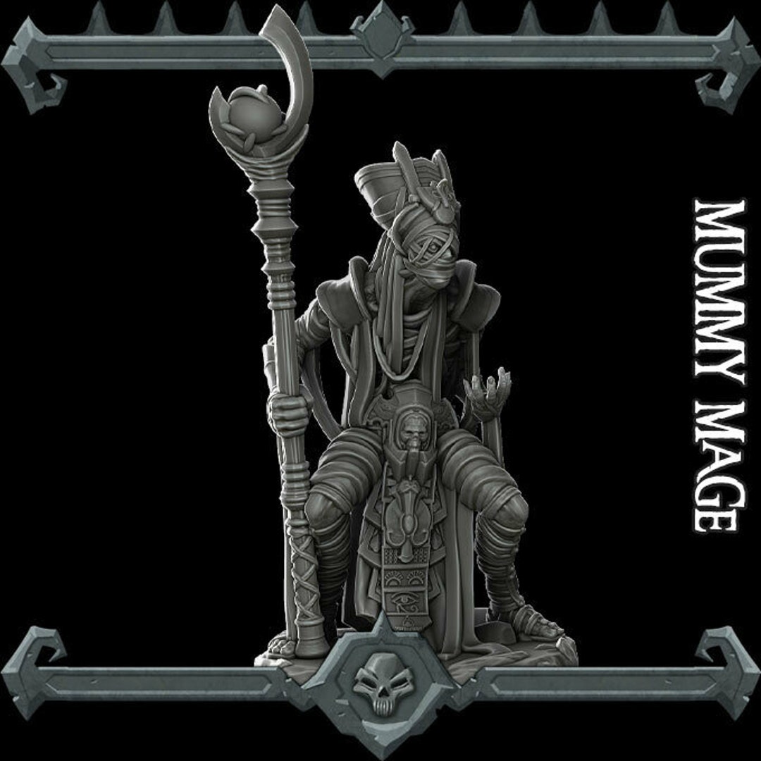 Mummy Mage Undead Miniature - Rocket Pig Games - D&D 5e - Dungeons and ...