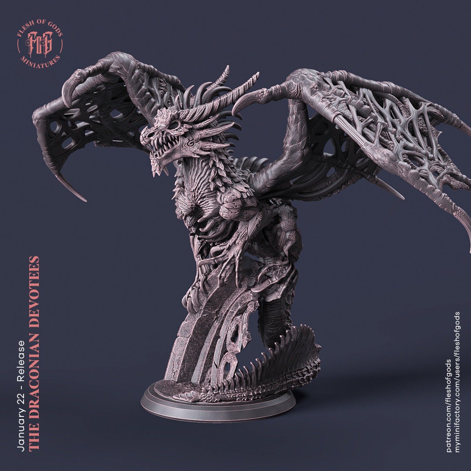 Dracolich Miniature Huge Undead Flesh of Gods D&D 5e - Etsy