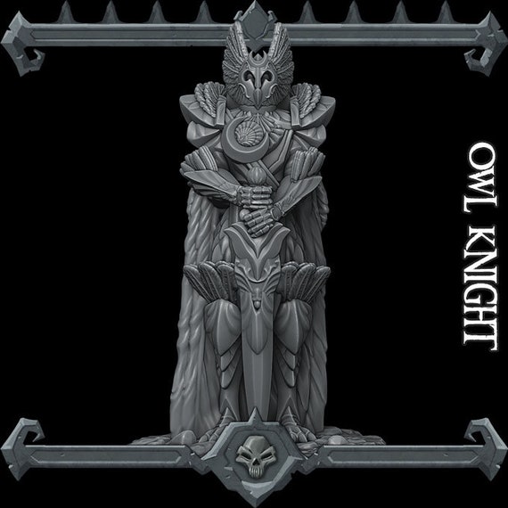 Owlin Knight Miniature Rocket Pig Games D&D 5e Dungeons - Etsy