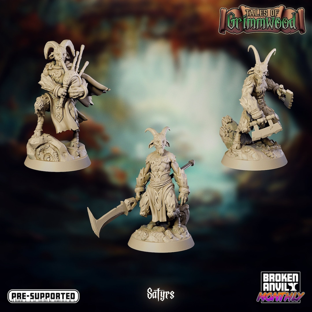 Satyr Miniature Medium Fey - D&D 5e - Dungeons and Dragons - Pathfinder ...