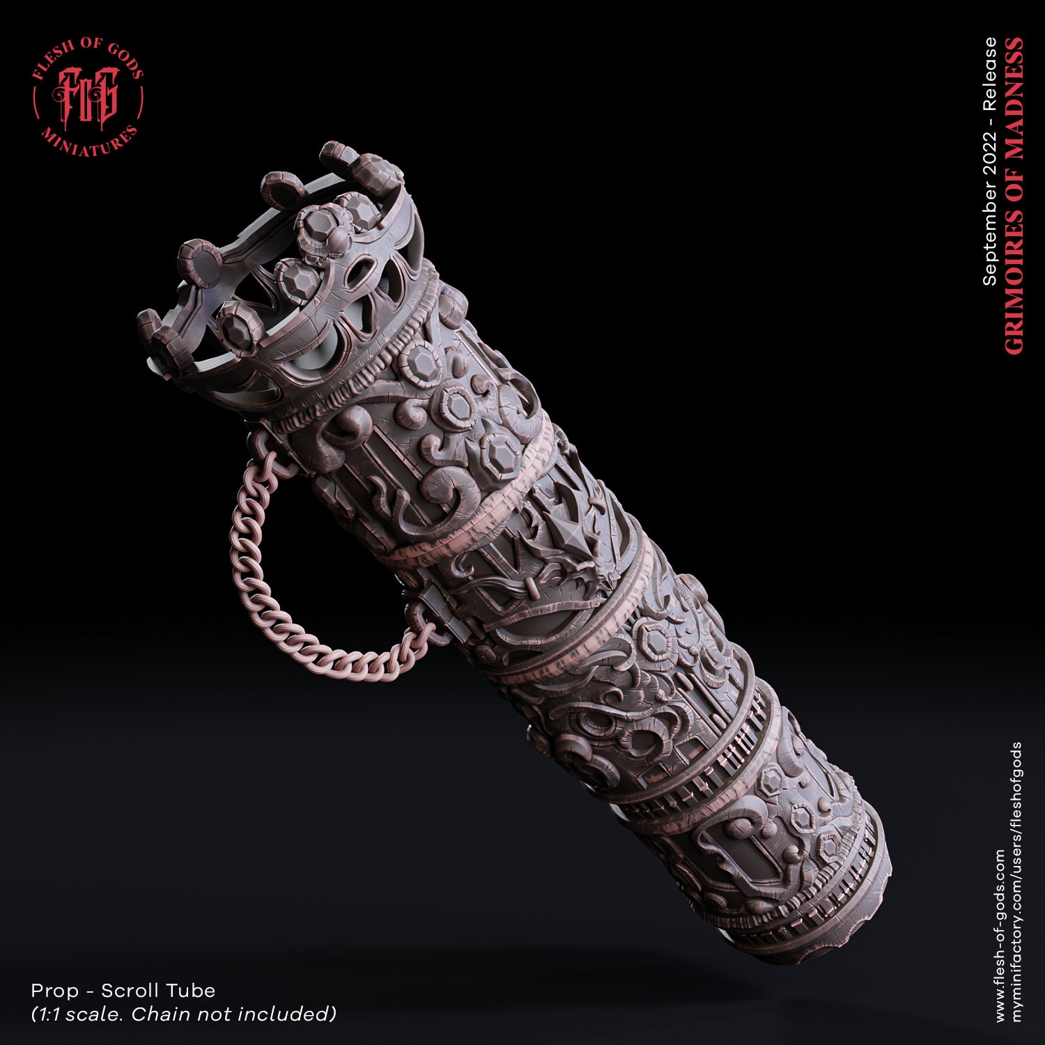 Scroll Tube Full Size Prop Grimoires of Madness Flesh of - Etsy