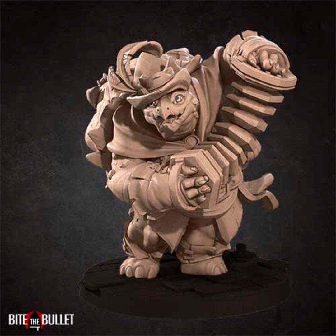 Bard Tortle Miniature- Tortles- Bite the Bullet - D&D 5e - Dungeons and ...