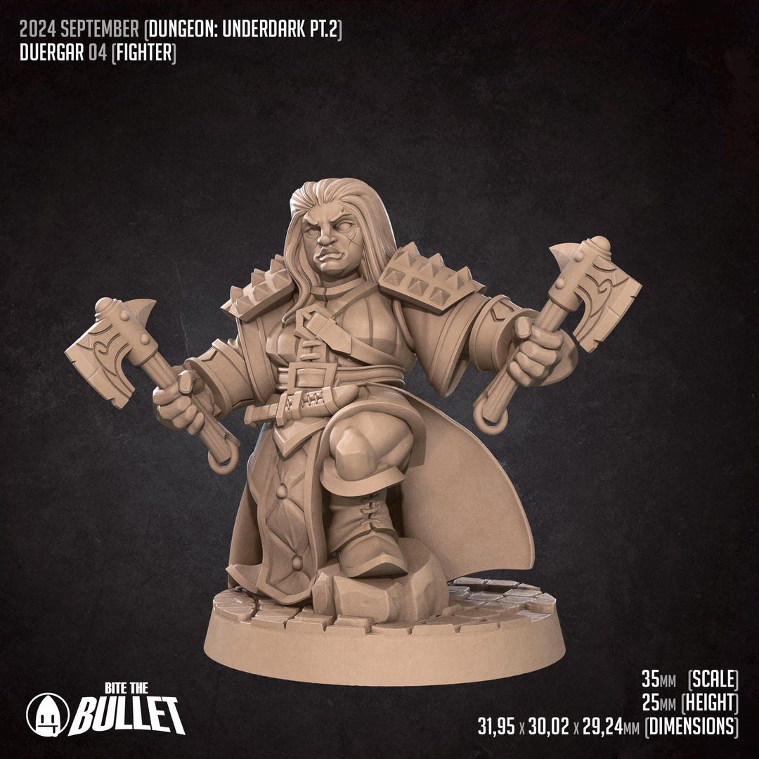 Duergar/dwarf Fighter Miniature Dungeon Underdark Pt. 2 Bite the Bullet ...