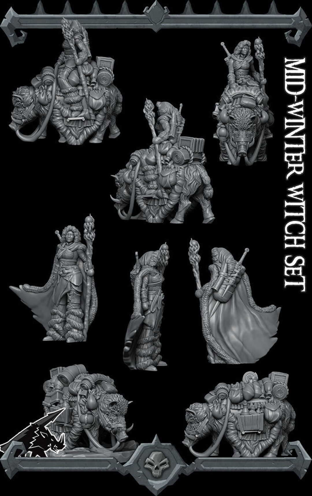 Midwinter Witch / Sorcerer Miniature - Rocket Pig Games - D&D 5e ...