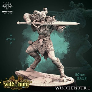 Satyr Miniature - Wildhunters - Wild Hunt - Mammoth Factory - D&D 5e ...