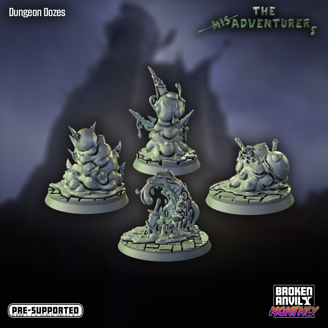 Dungeon Ooze Miniature - Medium Ooze - the Mis-adventurers Broken Anvil ...