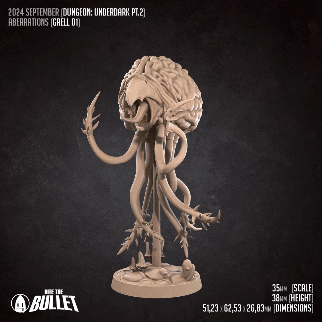Grell- Aberration Miniature- Dungeon Underdark Pt. 2- Bite the Bullet ...