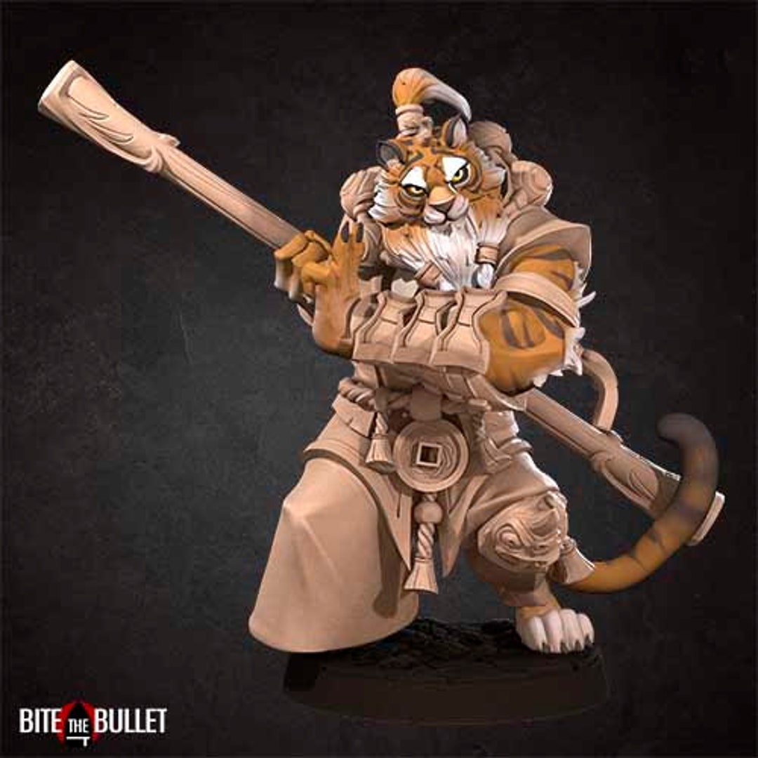 Monk Tabaxi Miniature- Tabaxis- Bite the Bullet - D&D 5e - Dungeons and ...
