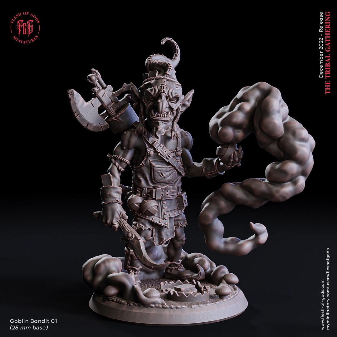 Goblin Miniature - 2 Versions - Tribal Gathering - Flesh of Gods - D&D ...