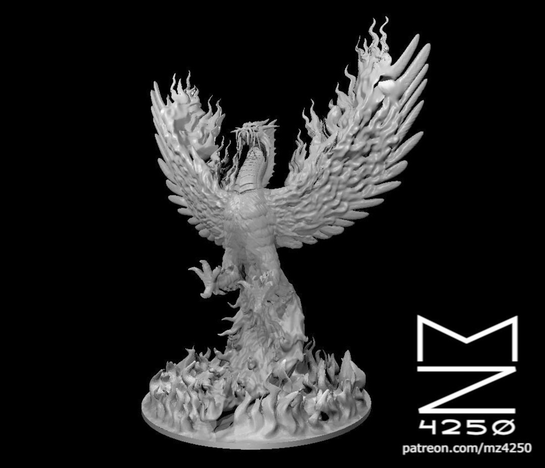 Dragon Phoenix Miniature - Huge Dragon - MZ4250 - D&D 5e - Dungeons and ...