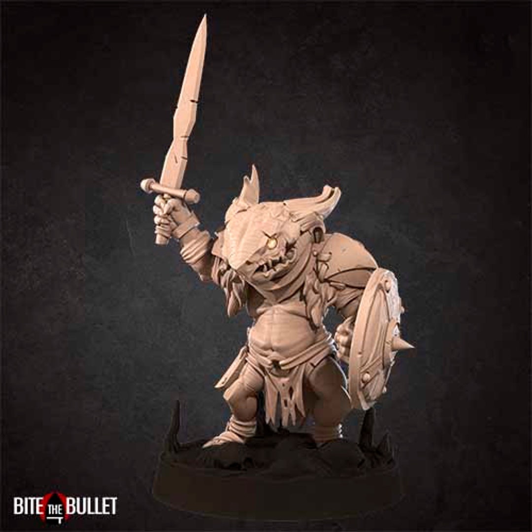 Kobold Barbarian Miniature- Kobolds- Bite the Bullet - D&D 5e ...