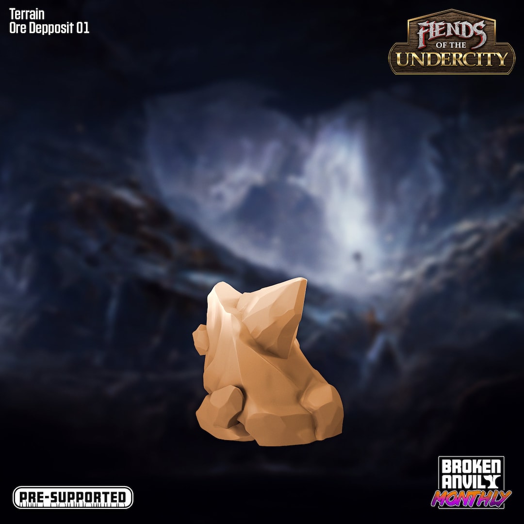 Ore Deposit Miniature Set of 5 - D&D 5e - Dungeons and Dragons ...