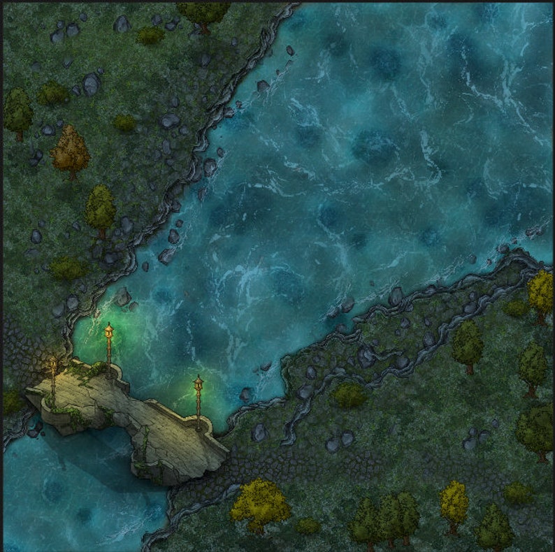 River Battle Map - Dnd Battle Map - D&D - Battlemap - Dungeons and ...