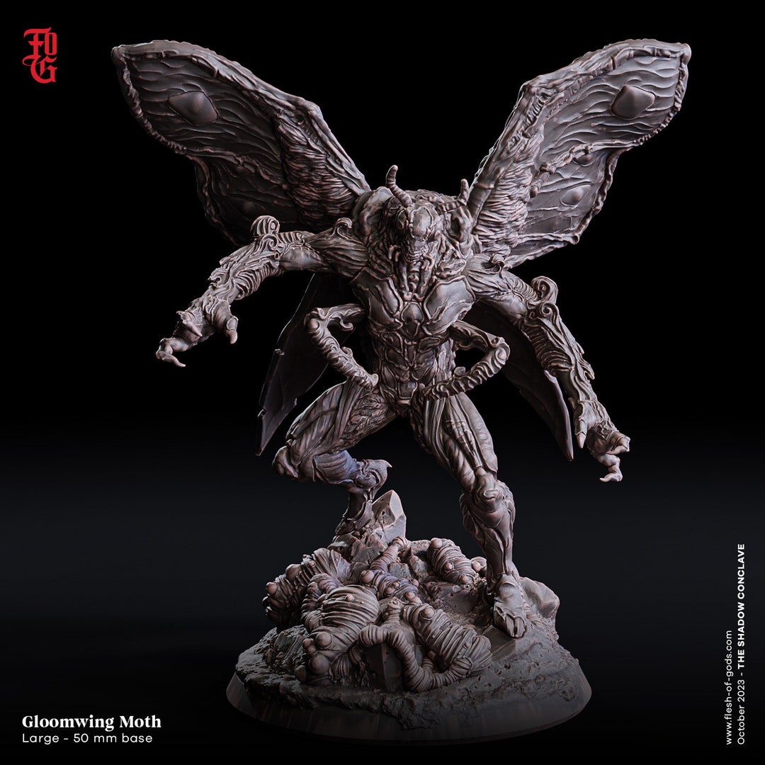 Gloomwing Moth Miniature (50mm Base)- the Shadow Conclave- Flesh of ...