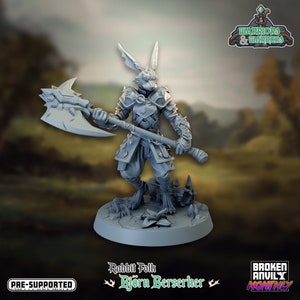Rabbit Folk Miniature - Warriors and Warrens - D&D 5e - Dungeons and ...