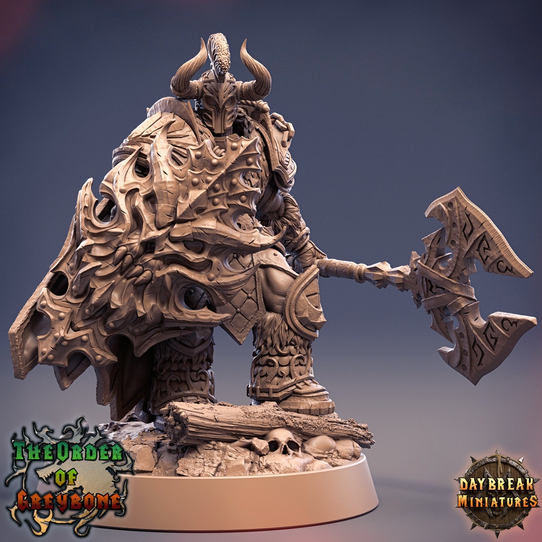 Marius Heartcleaver - Goliath Miniature - Order of Greybone- Daybreak ...