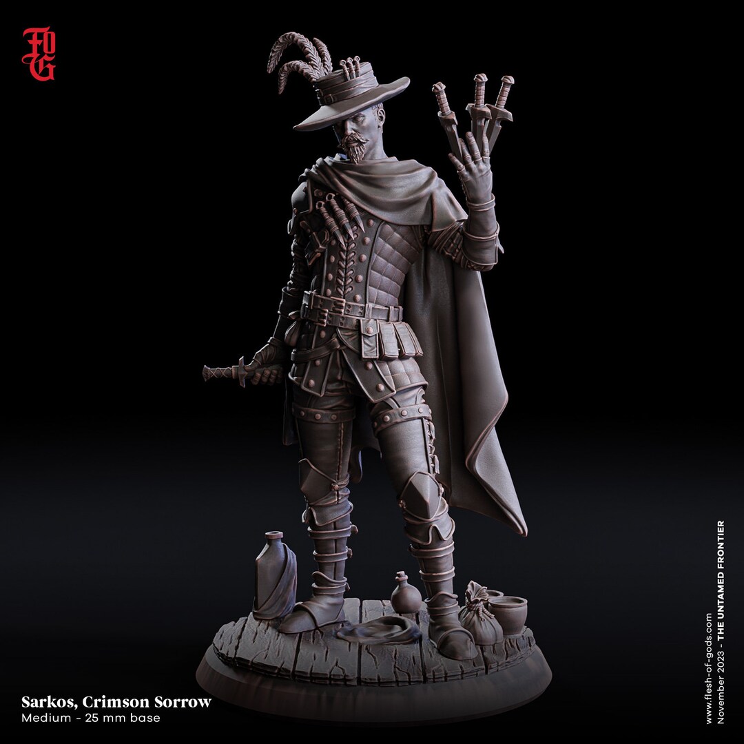Sarkos- Human Rogue Miniature- the Untamed Frontier- Flesh of Gods- D&D ...