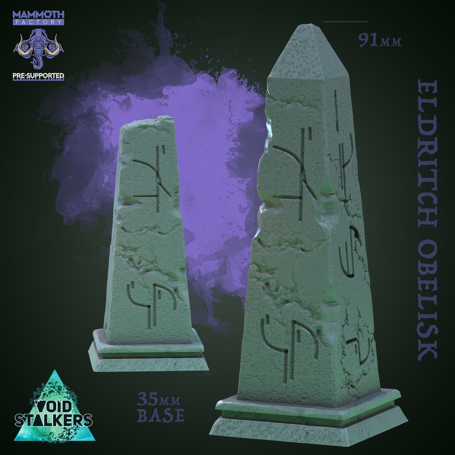 Set of Two Eldritch Obelisk Terrain Miniature - Void Stalkers - Mammoth ...