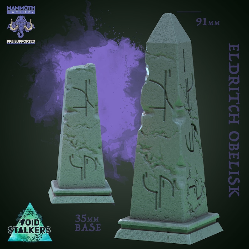 Set of Two Eldritch Obelisk Terrain Miniature - Void Stalkers - Mammoth ...