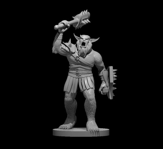 Bugbear Chief Miniature Fantasy RPG D&D 5e Dungeons and | Etsy