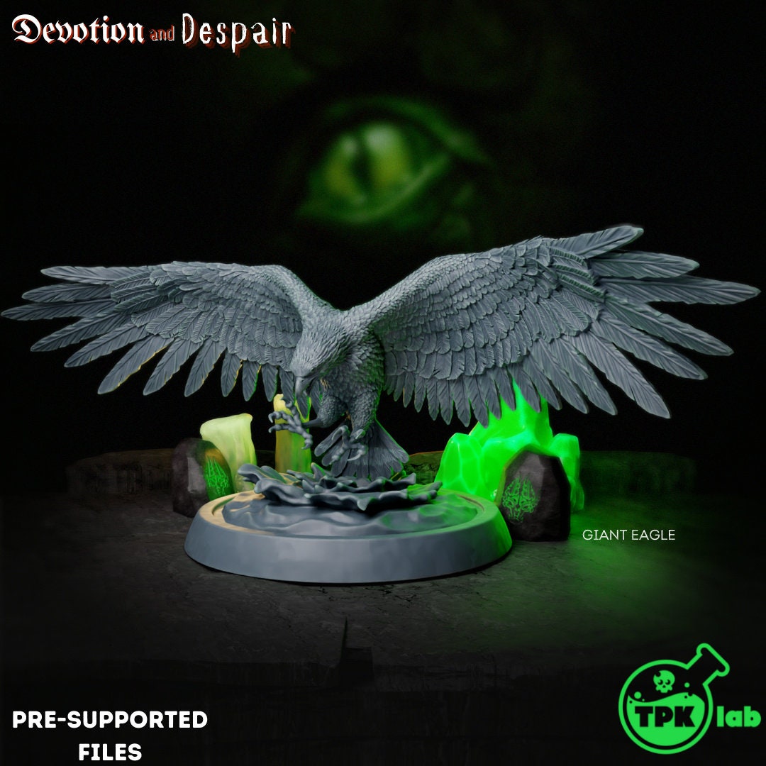 Giant Eagle Miniature - Large Beast - TPK Labs - D&D 5e - Dungeons and ...