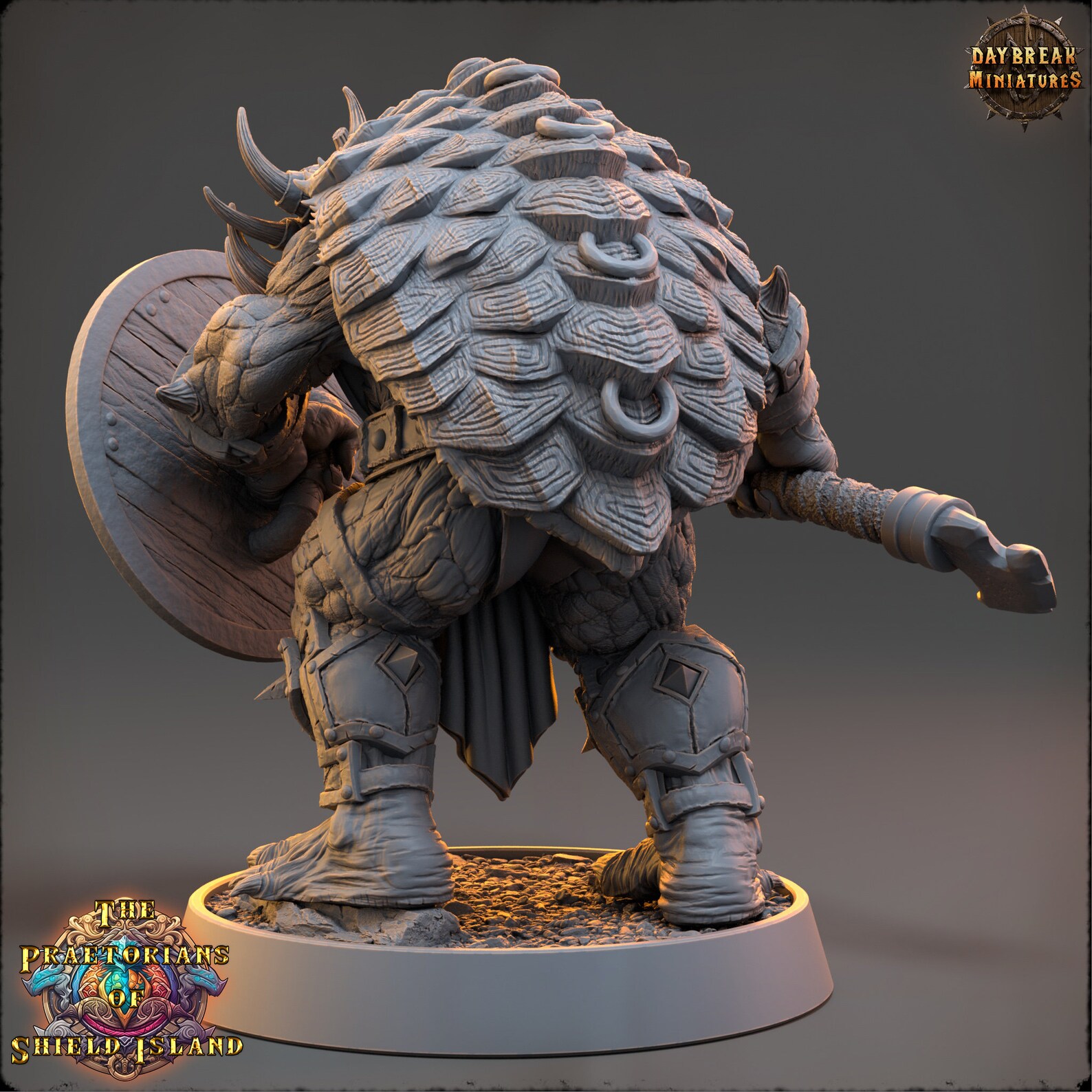 Wecto Tortle Miniature (fighter/barbarian)- the Praetorians of Shield ...