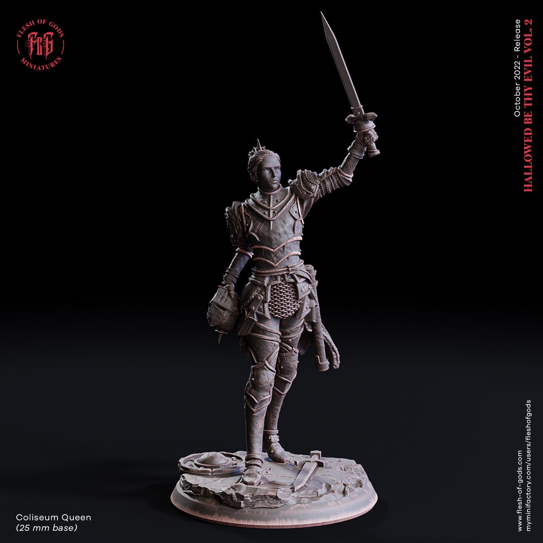 Coliseum Queen Miniature - Dungeons and Terror - Flesh of Gods - D&D 5e ...
