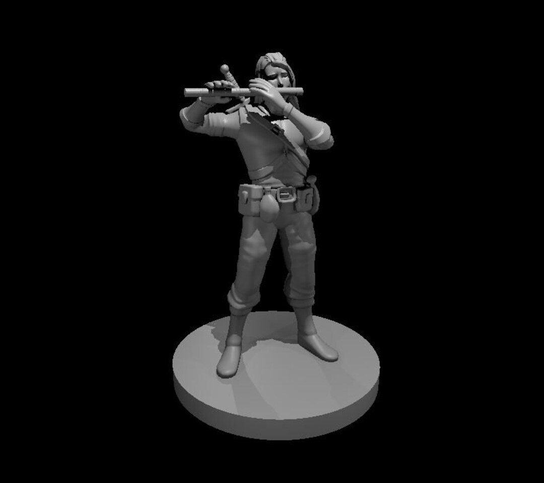 Elven Male Bard W/ Flute Miniature - MZ4250 - Fantasy RPG - D&D 5e ...