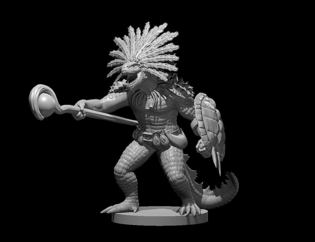 Lizardfolk Sorcerer Miniature - MZ4250 - D&D 5e - Dungeons and Dragons ...