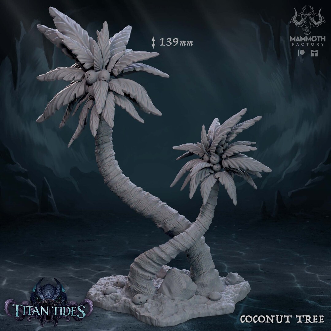 Coconut Tree Terrain- Titan Tides- Mammoth Factory - D&D 5e - Dungeons ...
