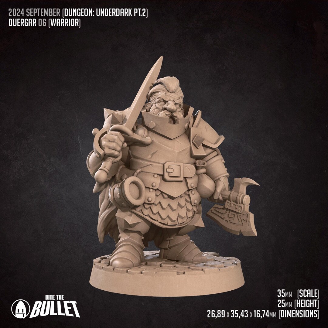 Duergar/dwarf Barbarian Miniature Dungeon Underdark Pt. 2 Bite the ...