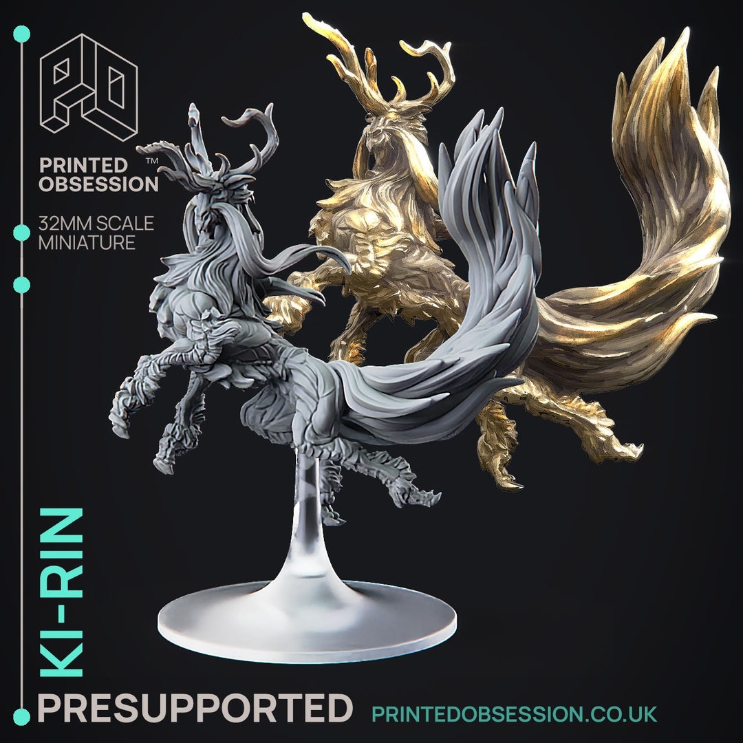 Ki-rin Large Celestial Printed Obsession D&D 5e Dungeons and Dragons Fantasy RPG Tabletop Games ...