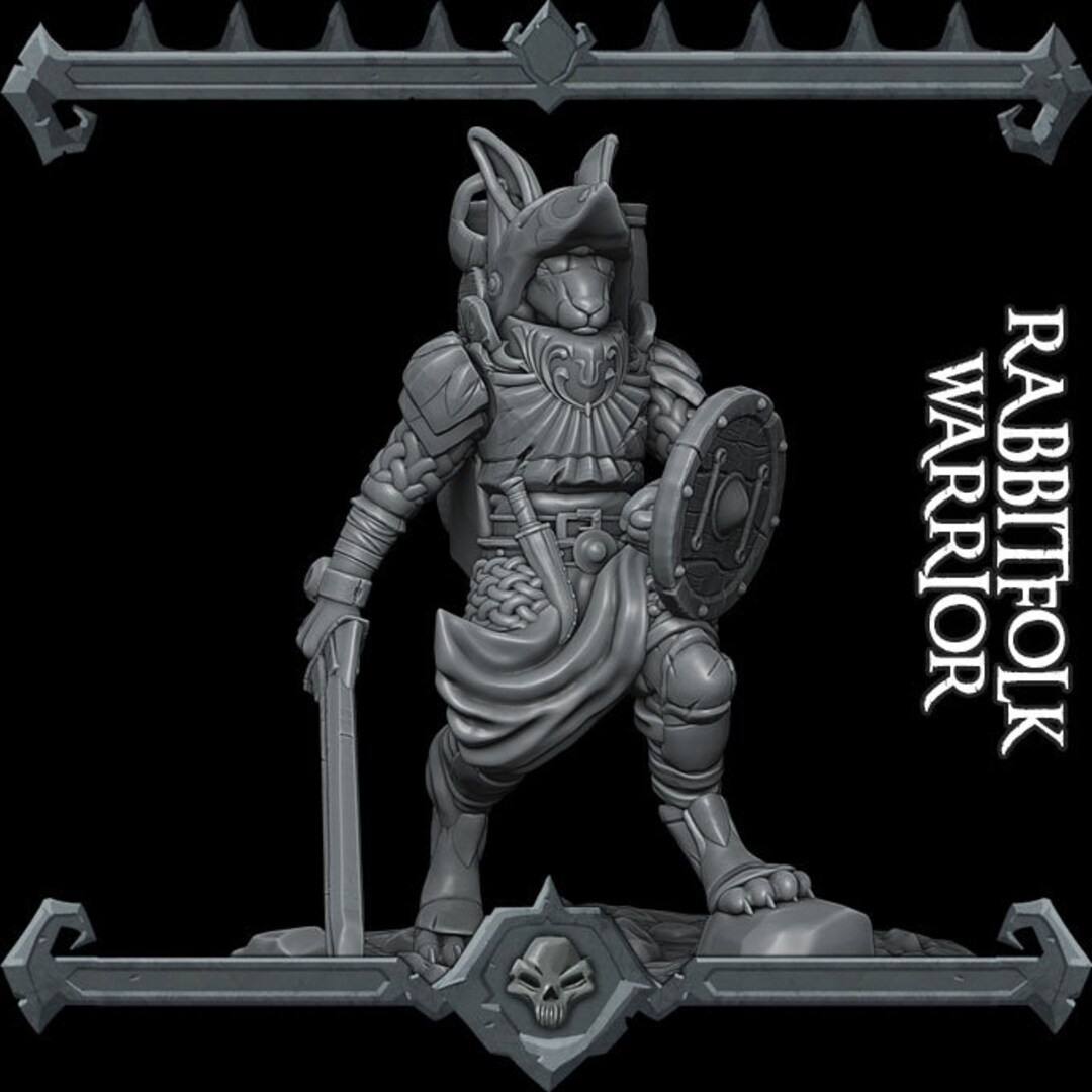 Rabbitfolk Warrior Miniature - Rocket Pig Games - D&D 5e - Dungeons and ...