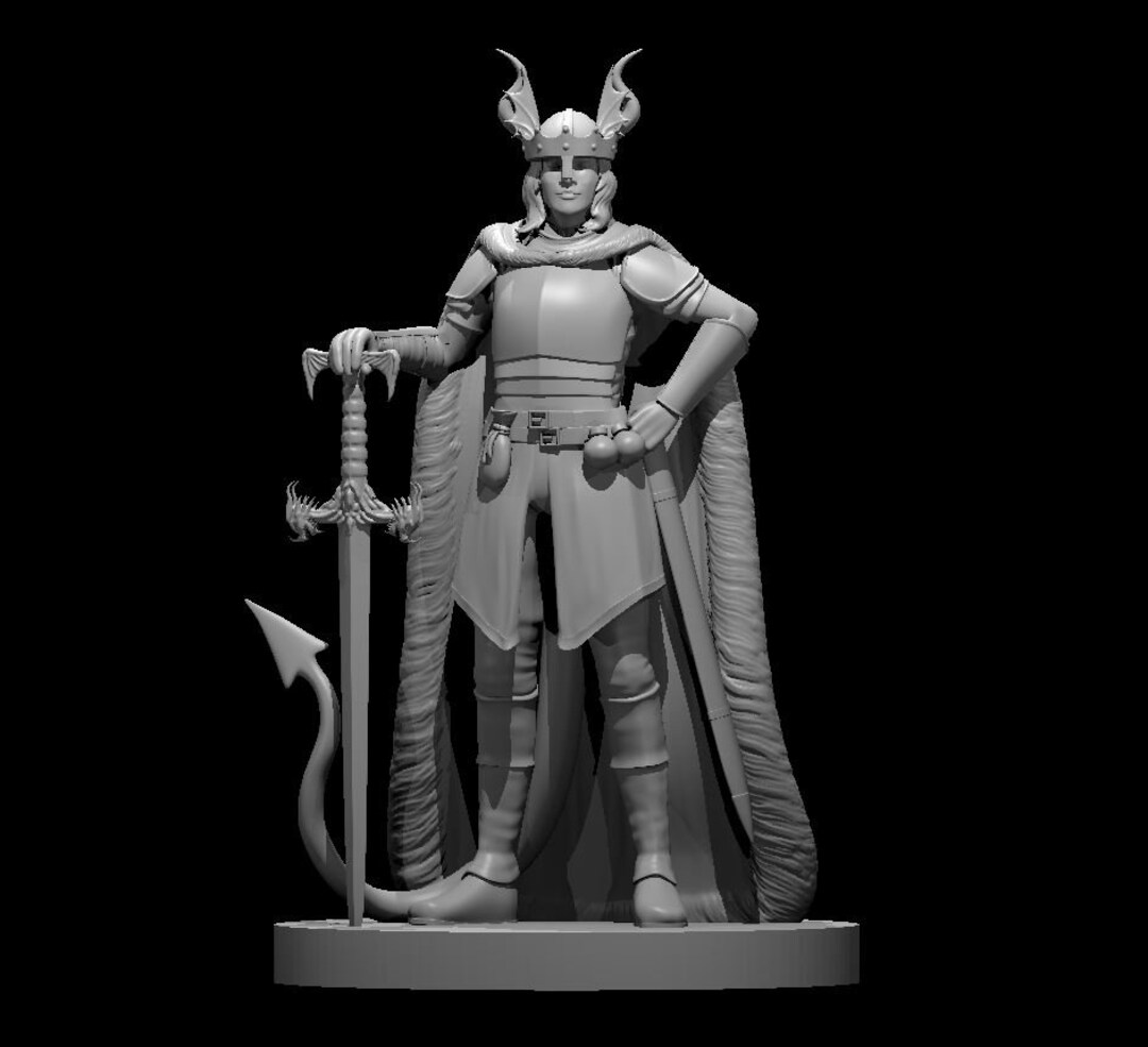 Tiefling Female Fighter 2 MZ4250 D&D 5e Dungeons and Dragons Pathfinder ...