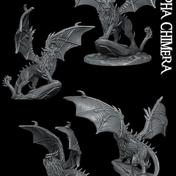 Chimera D&d Miniature - Etsy