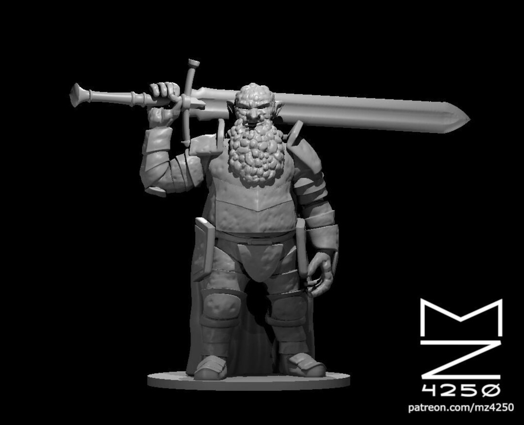 Rock Troll in Stone Armor With Giant Sword - MZ4250 - Fantasy RPG - D&D ...