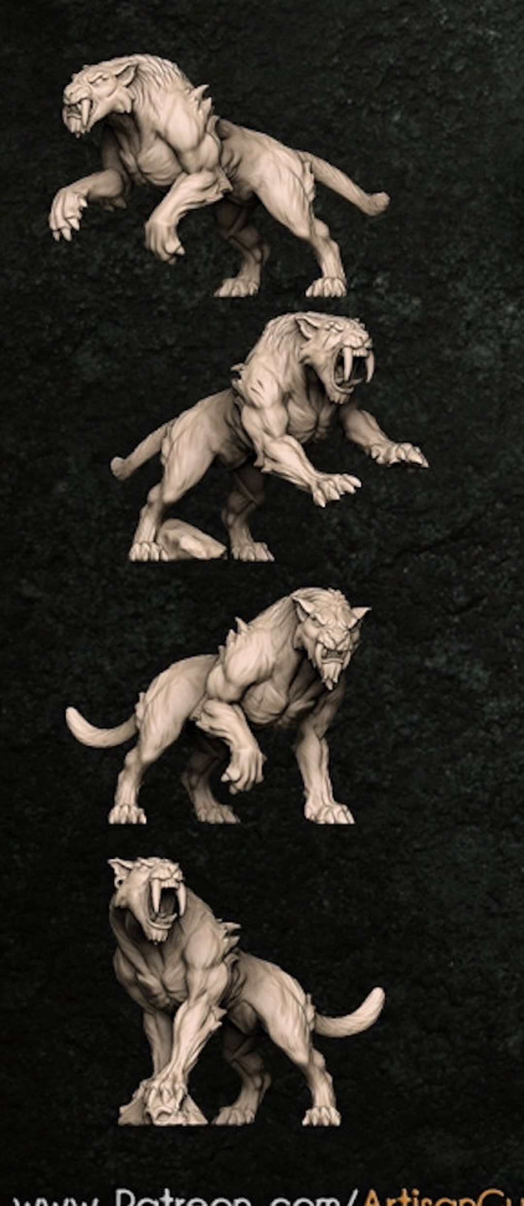 Tiger Miniature Dragonpeak Barbarians Artisan Guild D&D 5e Dungeons and ...