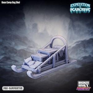 Dog Sled Terrain Miniature - D&D 5e - Dungeons and Dragons - Pathfinder ...