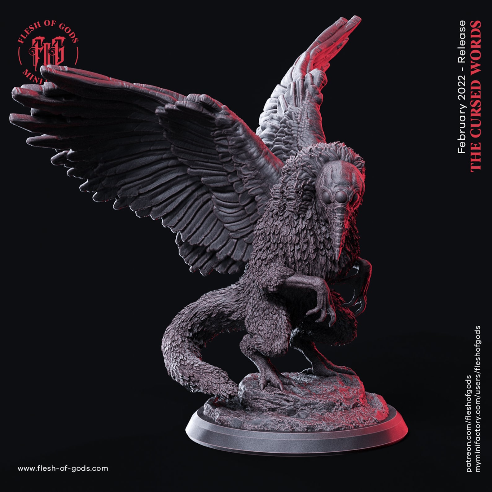 Ancient Deep Crow Miniature Cursed Words Flesh of Gods D&D 5e Dungeons ...