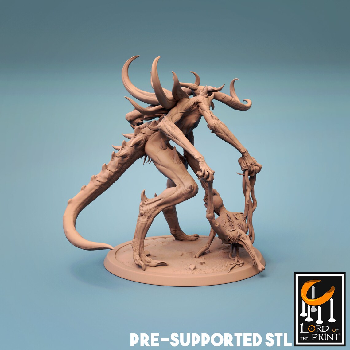 Tormentor Demon Miniature - Four Horsemen - Lord of the Print - D&D 5e ...
