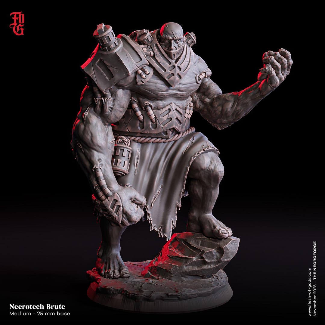 Necrotech Brute Miniature- Necroforge- Flesh of Gods- D&D 5e- Dungeons ...