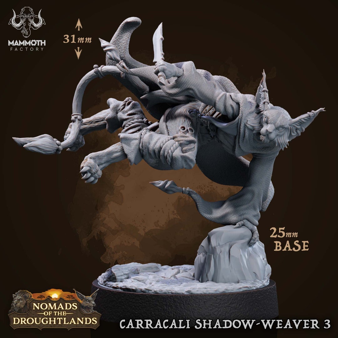 Shadow Weaver Tabaxi Miniature - Carracali - Nomads of Droughtlads ...