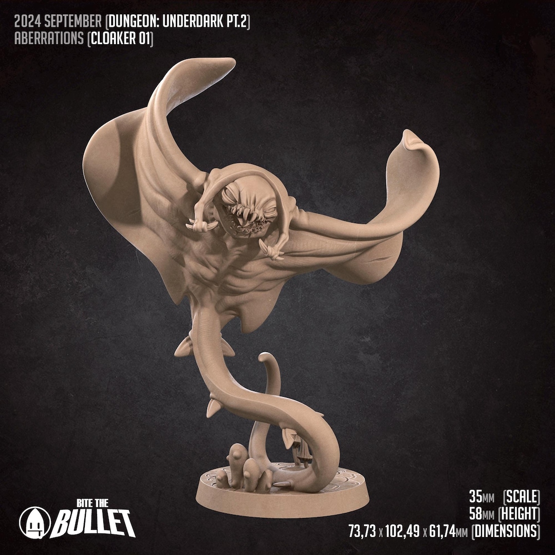 Cloaker- Aberration Miniature- Dungeon Underdark Pt. 2- Bite the Bullet ...