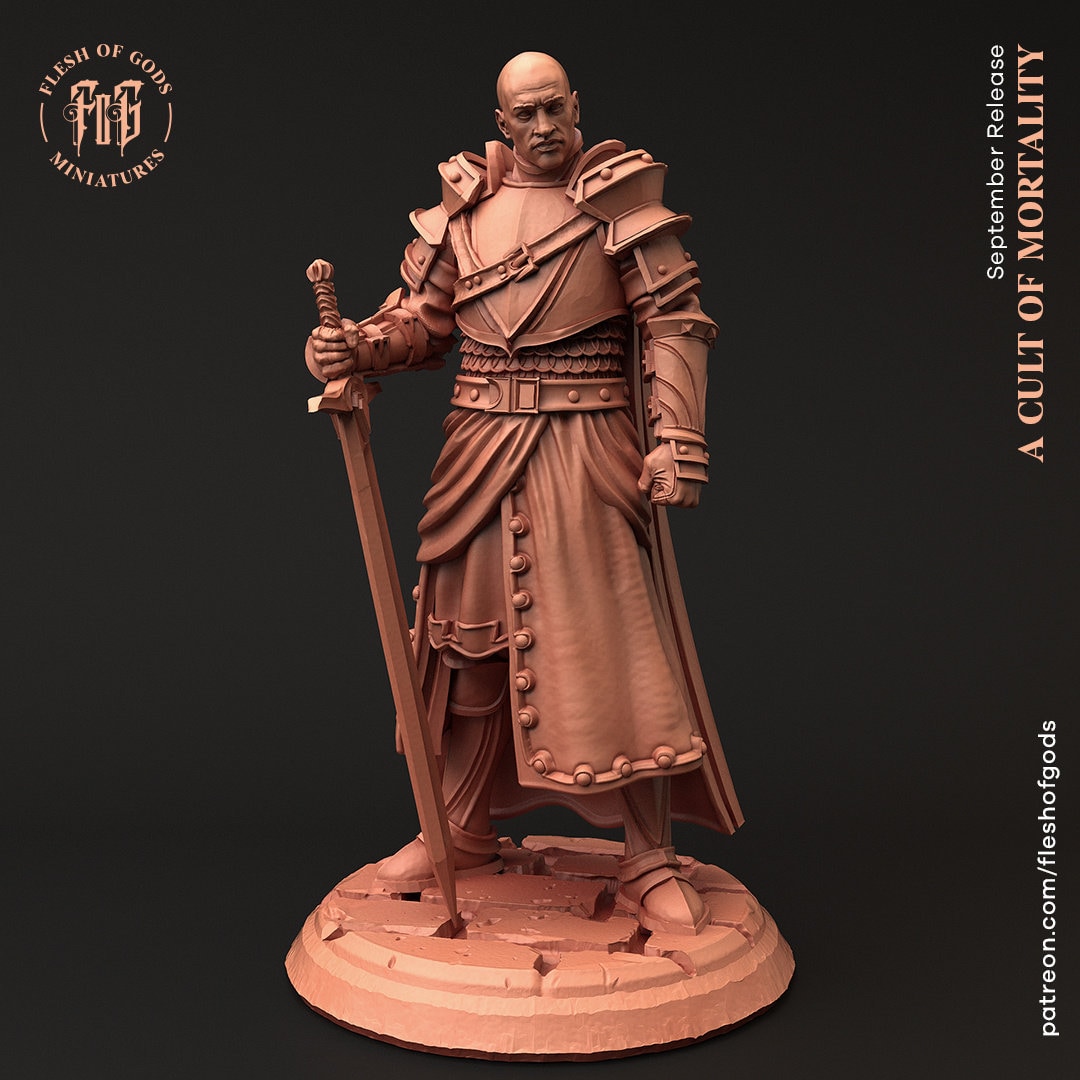 Human Knight Lord Miniature Flesh of Gods D&D 5e Dungeons and Dragons ...