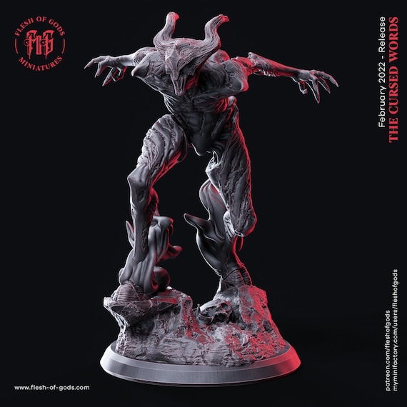 The Nightwalker Miniature Cursed Words Flesh of Gods D&D | Etsy